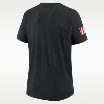 Playera universitaria Nike Dri-FIT para mujer Georgia Military ...