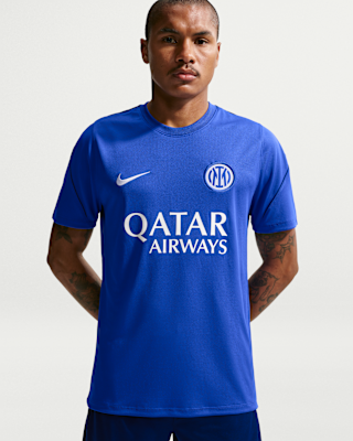 Inter Milan Strike Men's Nike Football Dri-FIT Short-Sleeve Top. Nike BG