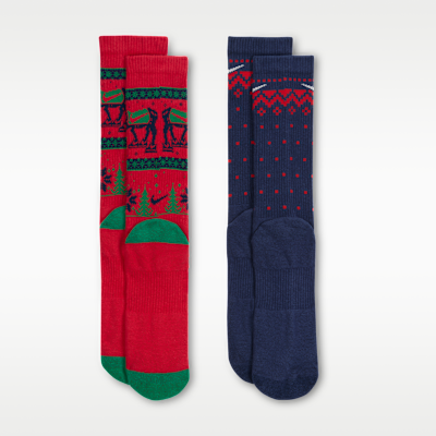 Nike Everyday Plus Cushioned Winter Wonderland Crew Socks (2 Pairs ...