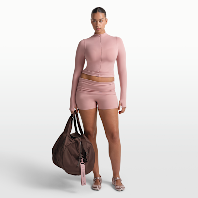 Haut à demi-zip à manches longues et col montant NikeSKIMS Matte pour ...