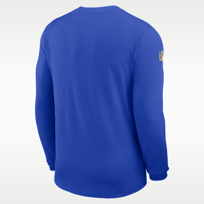 Los Angeles Rams Sideline Coach Men's Nike Dri-FIT NFL Long-Sleeve Top ...