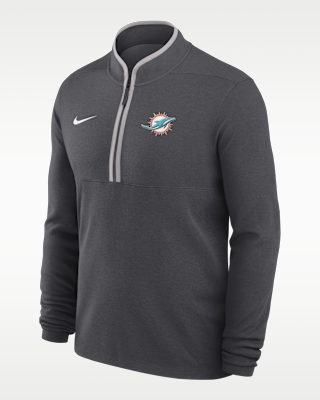 Miami Dolphins Logo Victory Men's Nike Dri-FIT NFL 1/2-Zip Long-Sleeve ...