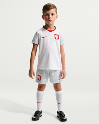 Poland 2026 Stadium Home Younger Kids' Nike Football Replica 3-Piece ...