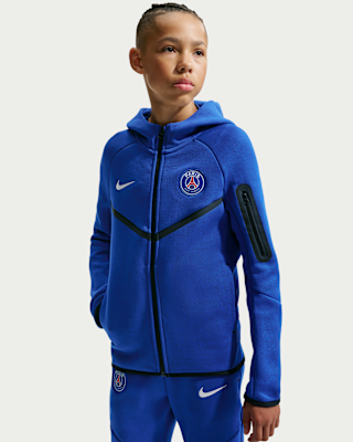 Paris Saint-Germain Tech Fleece Nike Fußball-Kapuzenjacke für ältere ...