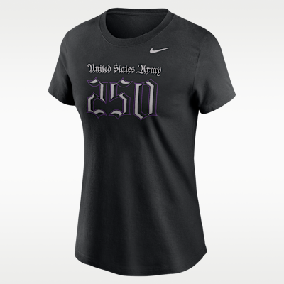 Playera universitaria Nike para mujer Army Rivalry 250th Anniversary ...