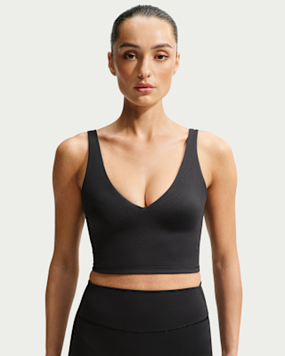 NikeSKIMS Matte Women's V-Neck Long-Line Bra. Nike NL