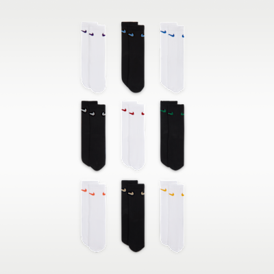 Coffret de chaussettes mi-mollet Holiday pour enfant (9 paires). Nike BE