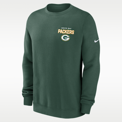 Sudadera de cuello redondo sin cierre Nike de la NFL para hombre Green ...