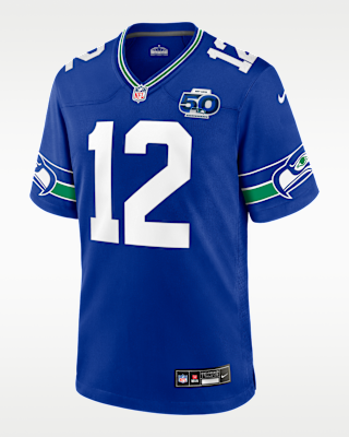12s Seattle Seahawks 50th Anniversary Men's Nike NFL Game Jersey. Nike.com