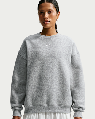 Nike Studio Fleece Medium Weight oversize-tröja med rund hals för ...
