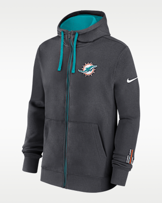 Miami Dolphins Playbook Page Club Men's Nike NFL Full-Zip Hoodie. Nike.com