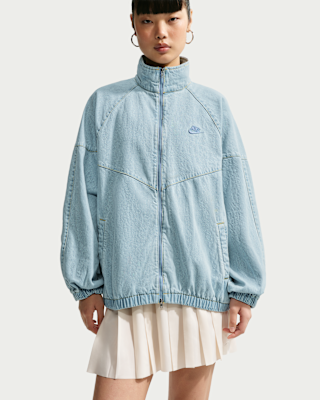 Nike Windrunner Women's Oversized Denim Jacket. Nike DK