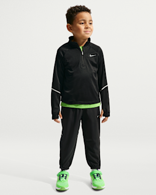 Nike Dri-FIT Miler set met top met korte rits en broek voor kleuters ...