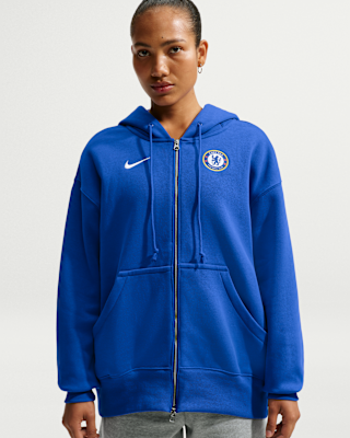 Chelsea FC Phoenix Fleece Nike Football oversized hoodie met rits over ...