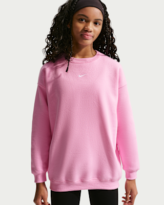 Volná mikina Nike Sportswear Studio s kulatým výstřihem pro větší děti ...