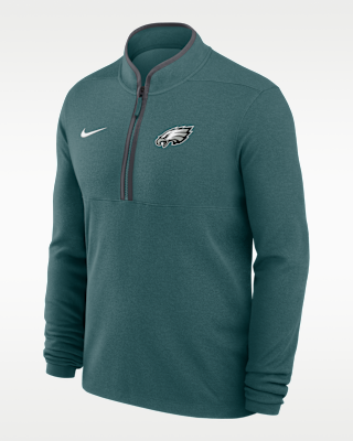 Philadelphia Eagles Logo Victory Men's Nike Dri-FIT NFL 1/2-Zip Long ...