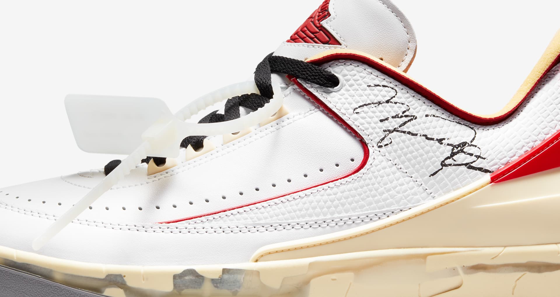 Air Jordan 2 Low x Off-White™️ 'White and Varsity Red' (DJ4375-106 ...