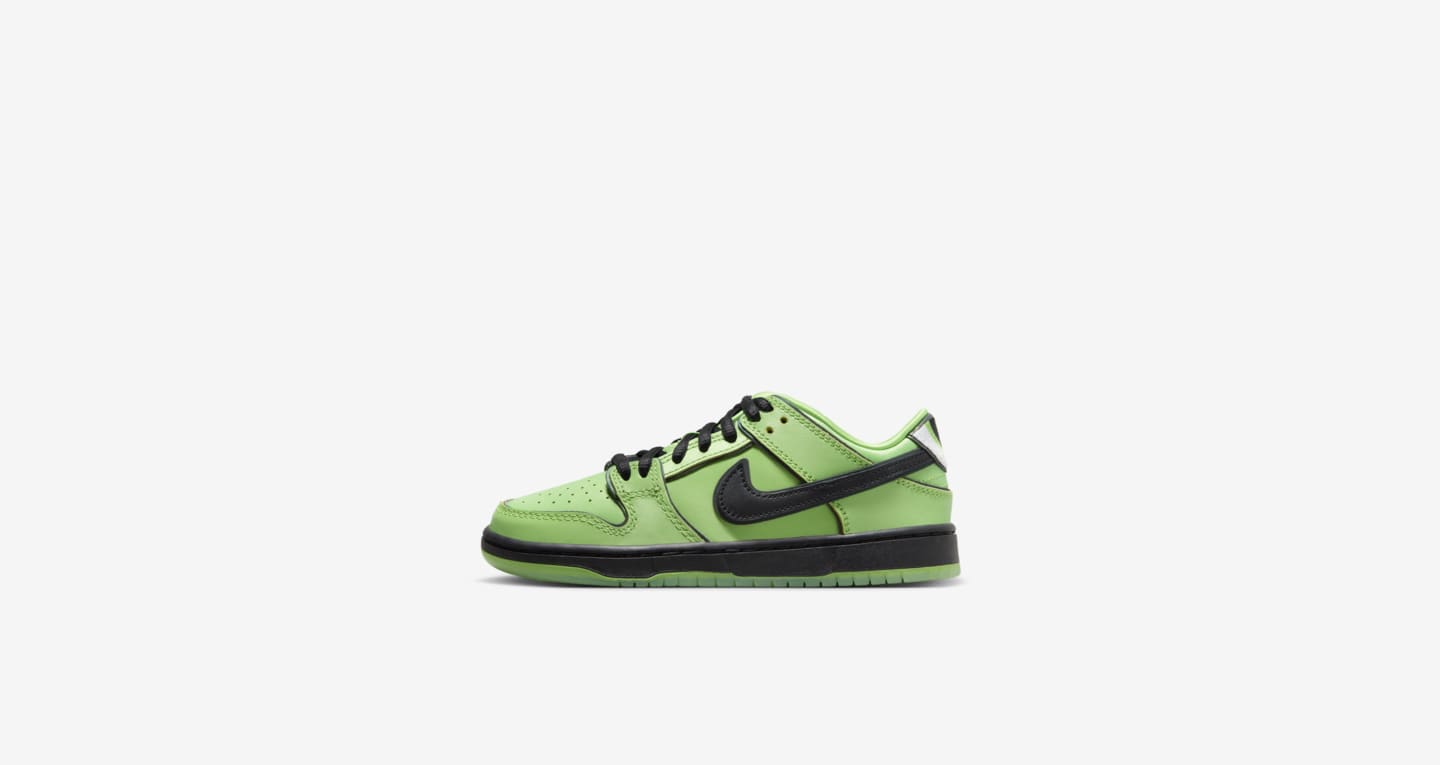 Nike Sb Dunk Low Pro X Powerpuff Girls Buttercup Fz8319 300 Release Date Nike Snkrs