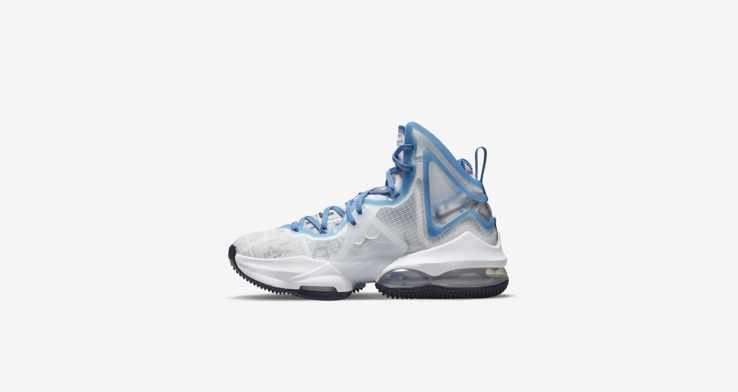 LeBron 19 'White and Dutch Blue' Release Date. Nike SNKRS