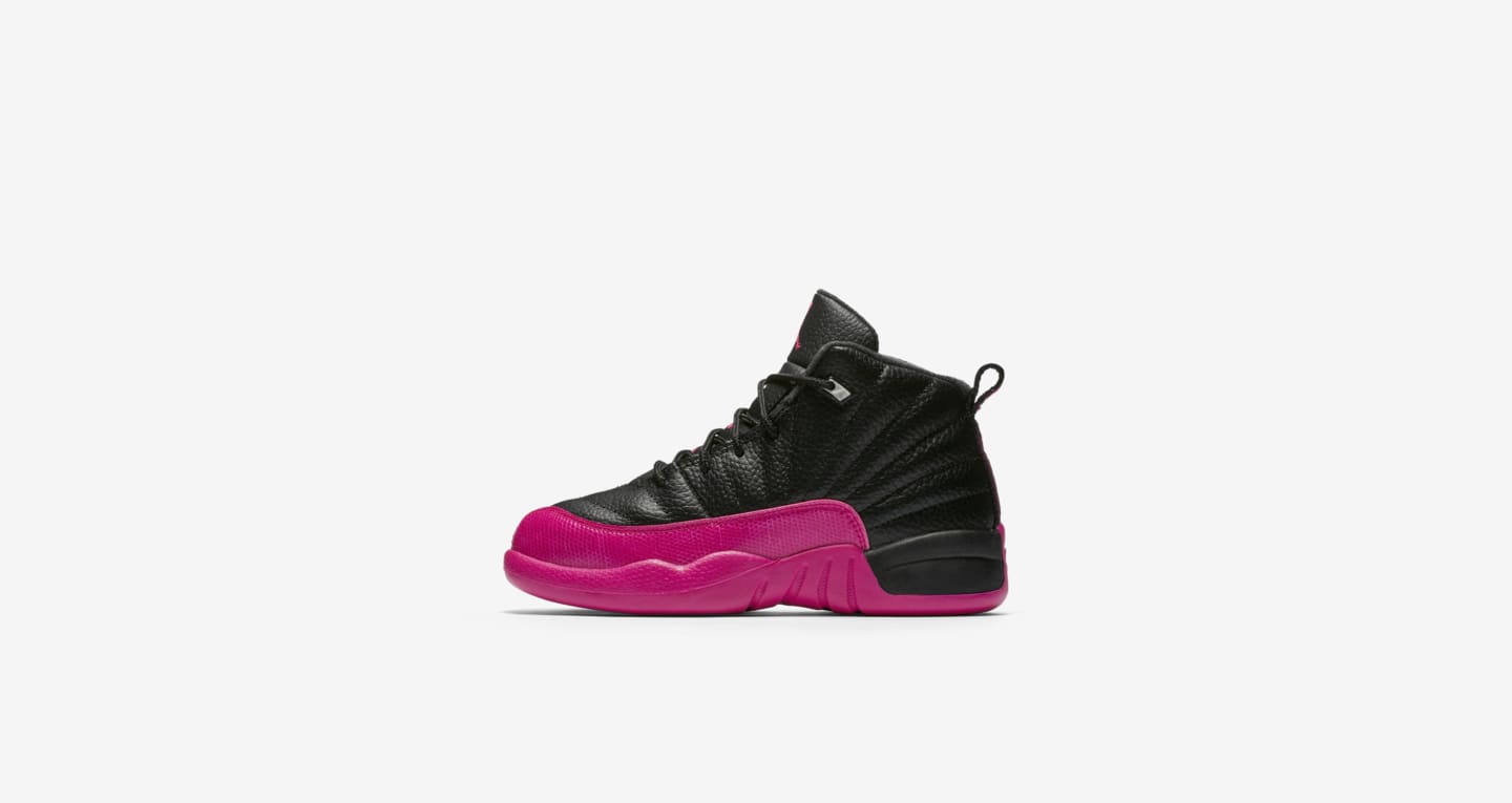 Girls' Air Jordan 12 Retro 'Black & Deadly Pink' Release Date. Nike SNKRS