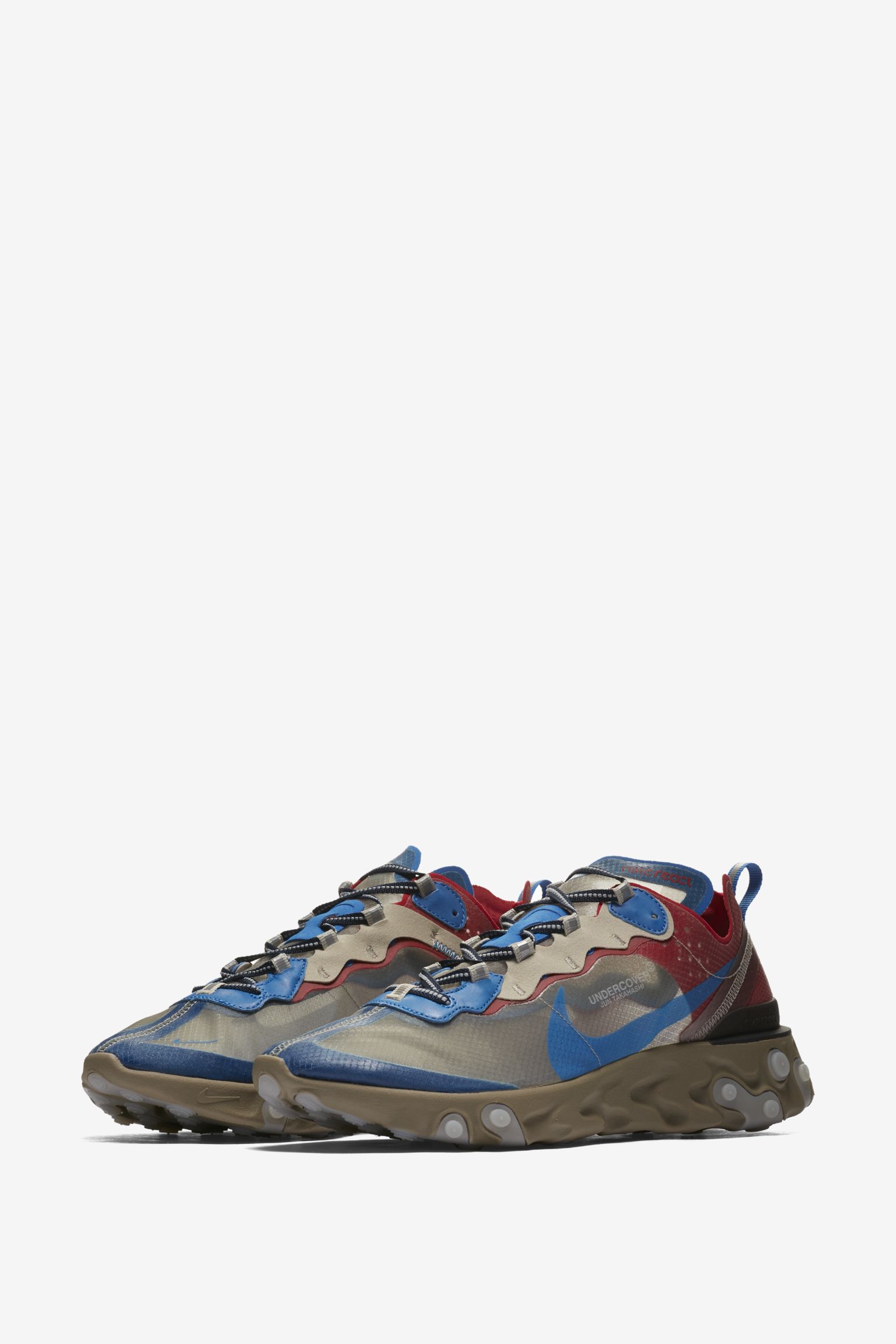 Nike React Element 87 Undercover 'Light Beige Chalk and Signal Blue ...