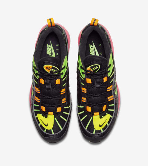 【NIKE公式】エア マックス 98 'Black and Racer Pink and Volt and Green Strike ...