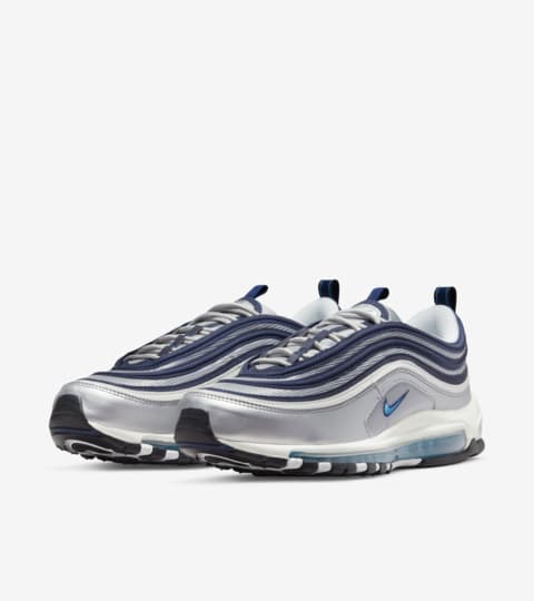 วันเปิดตัว Air Max 97 Metallic Silver And Chlorine Blue Dm0028 001