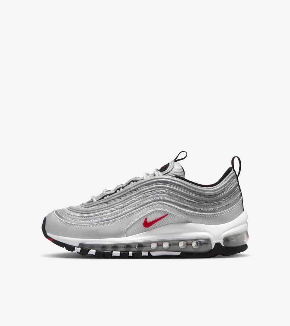 วันเปิดตัว Air Max 97 เด็กโต Silver Bullet 918890 001 Nike Snkrs Th