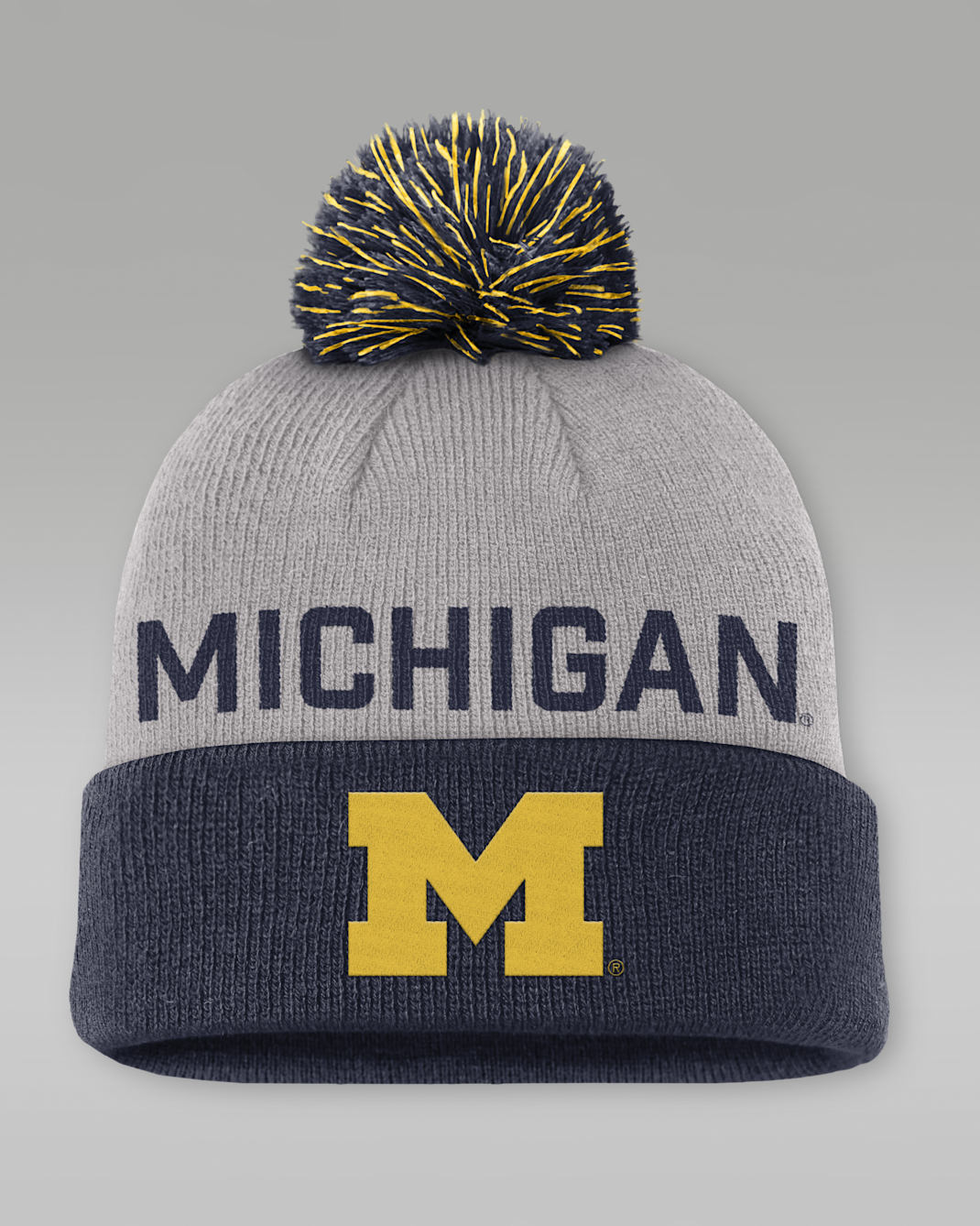Michigan Primetime Peak Men's Jordan Brand College Cuffed Pom Beanie ...