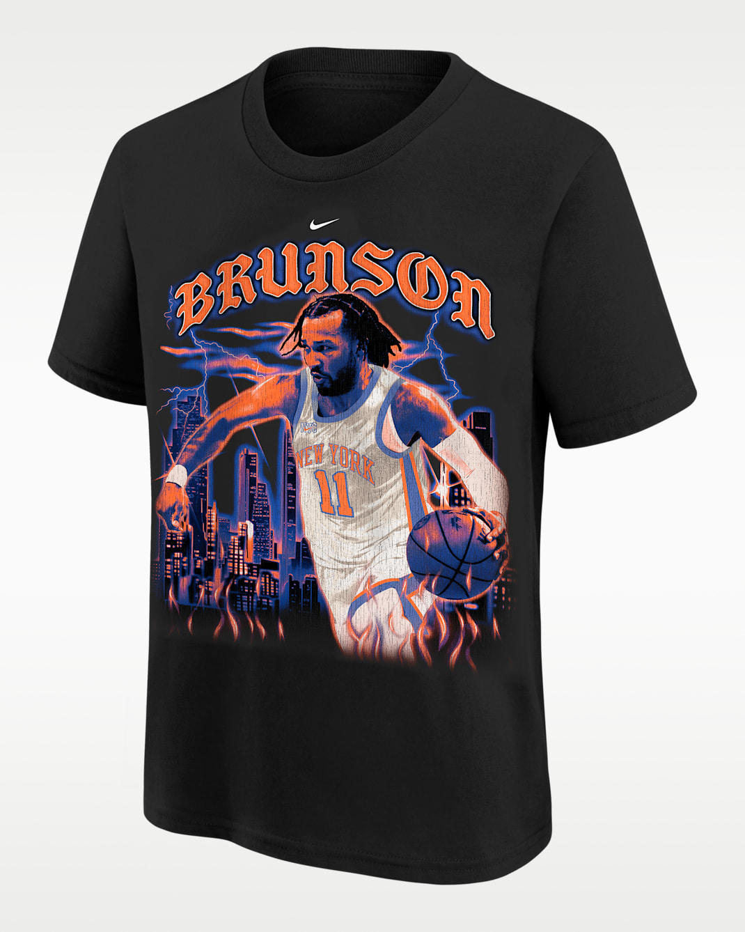 Jalen Brunson New York Knicks City Edition Big Kids' Nike NBA T-Shirt ...