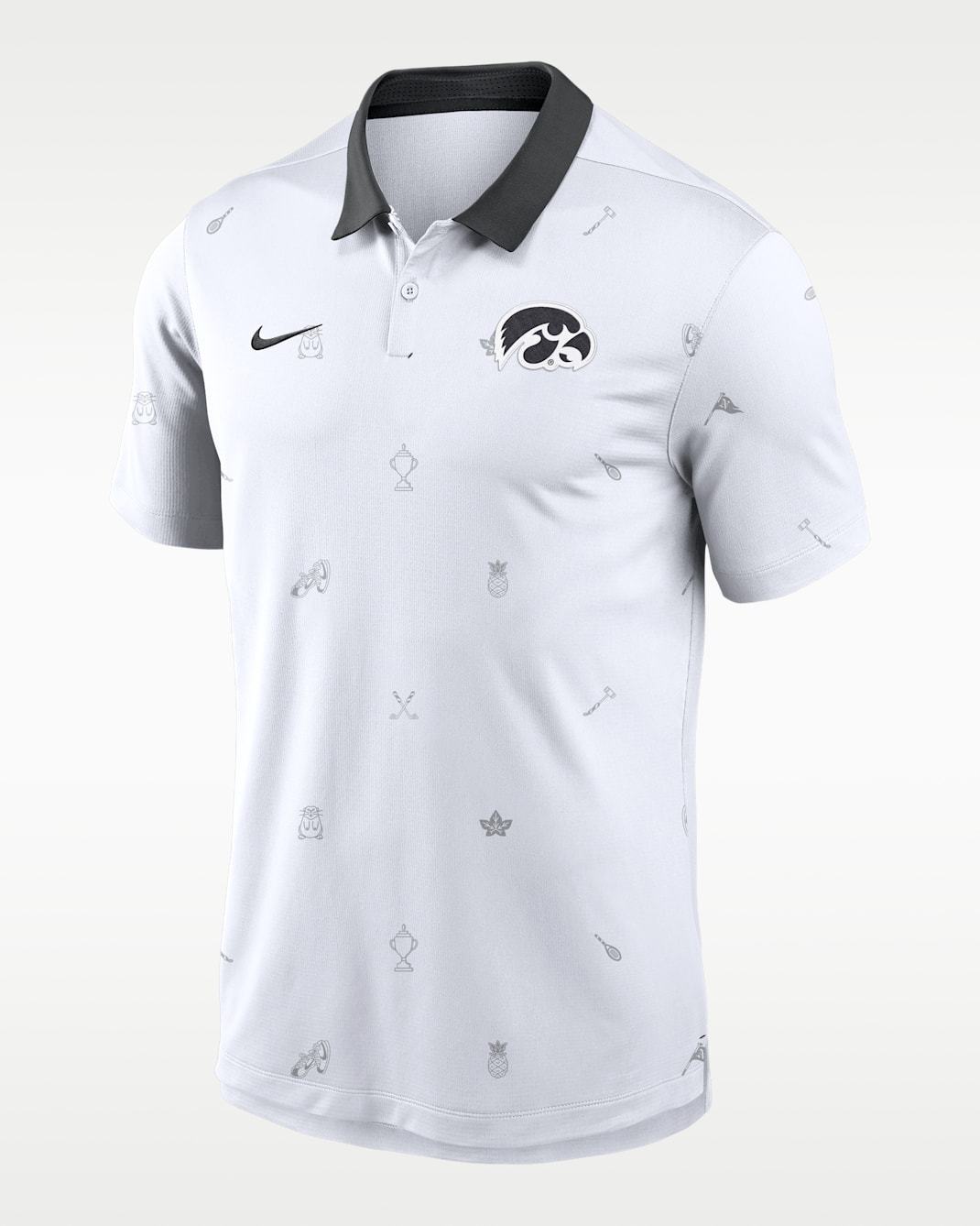 Polo universitario Iowa Vapor Pattern para hombre con tecnología Nike ...