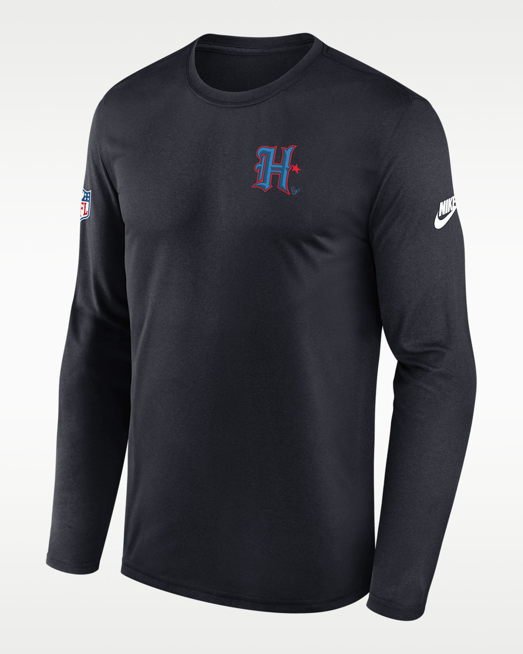 Houston Texans Alt Legend Small Logo Men's Nike Dri-FIT NFL Long-Sleeve ...