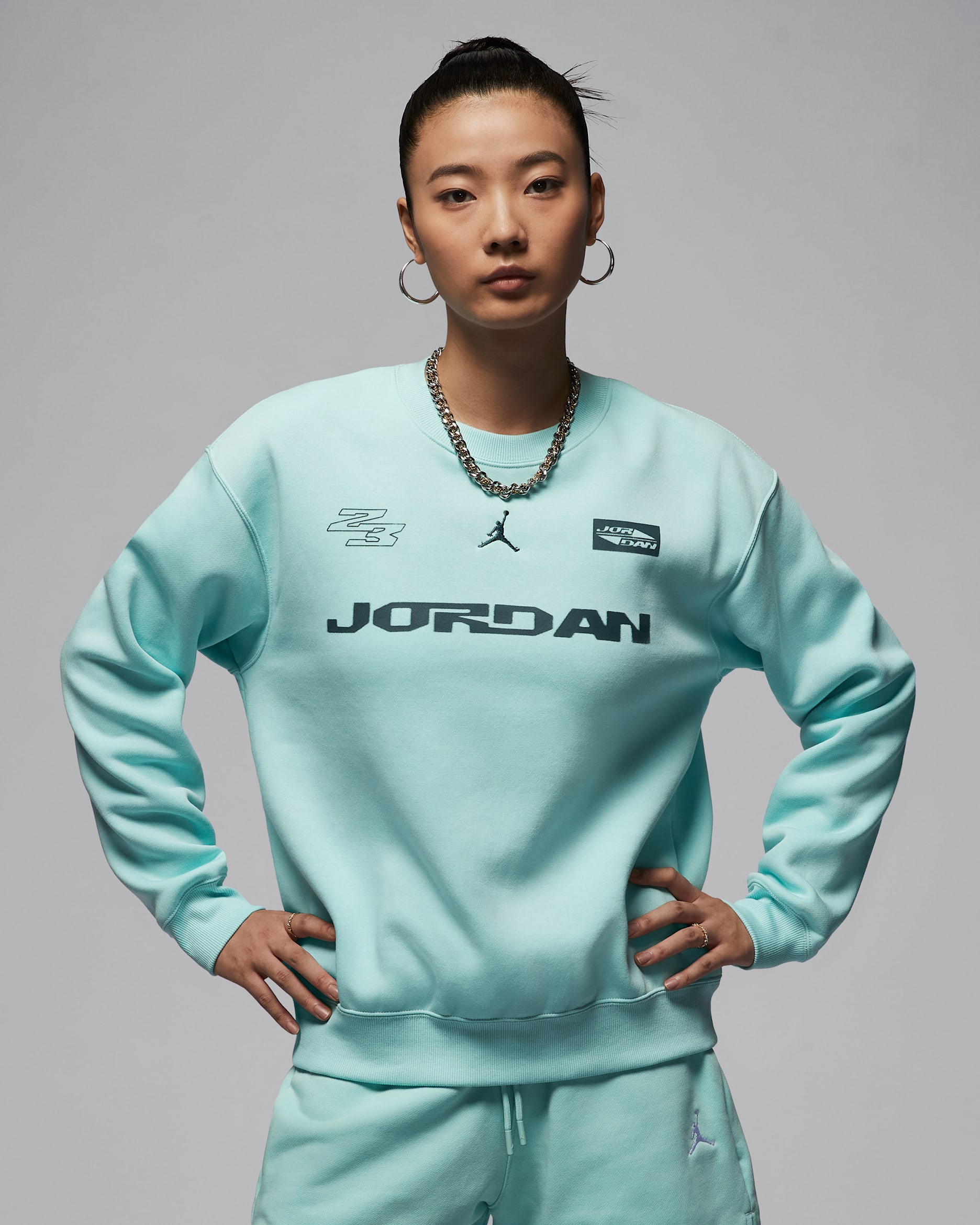 Jordan Brooklyn Fleece 女款圓領運動衫。Nike TW