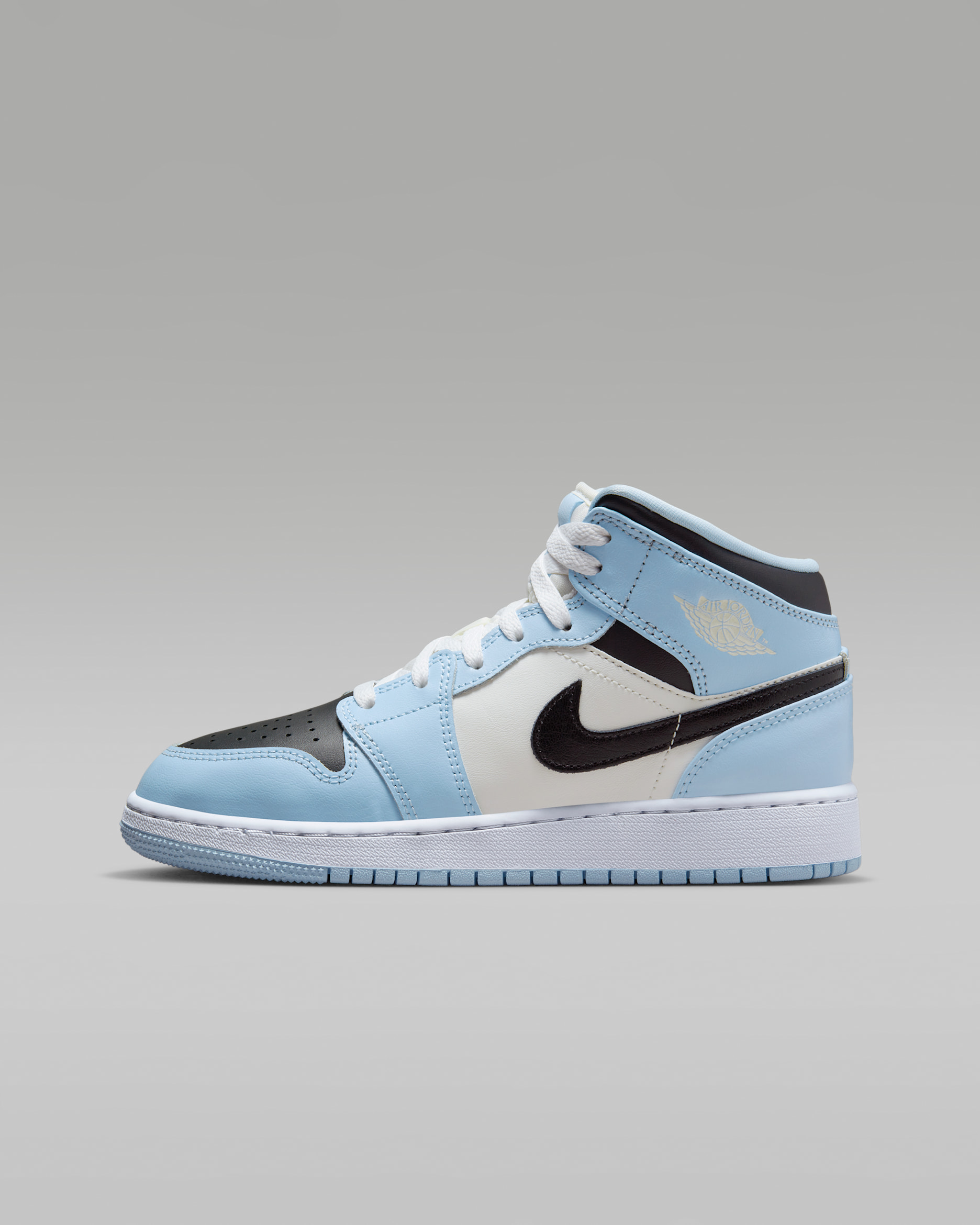 Shoes Ice Blue Navy Blue And Light Blue 1s Air Jordan Mid Older Kids ...