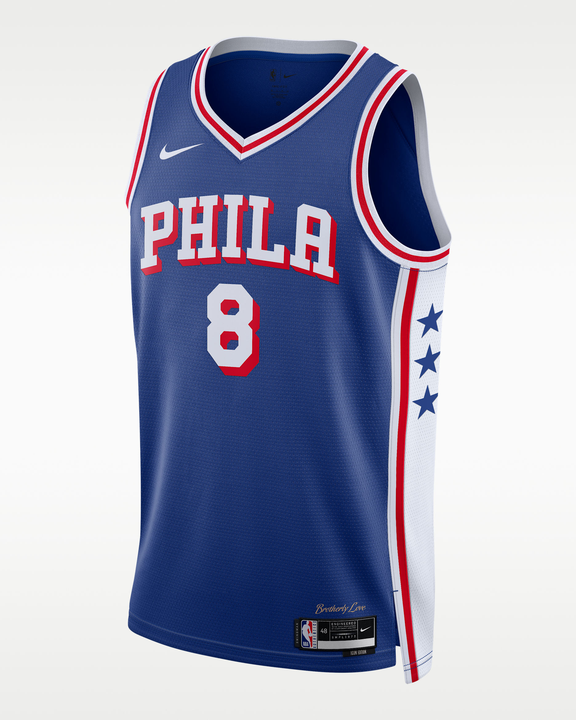 Philadelphia 76ers Icon Edition Men's Nike Dri-FIT NBA Swingman Jersey ...