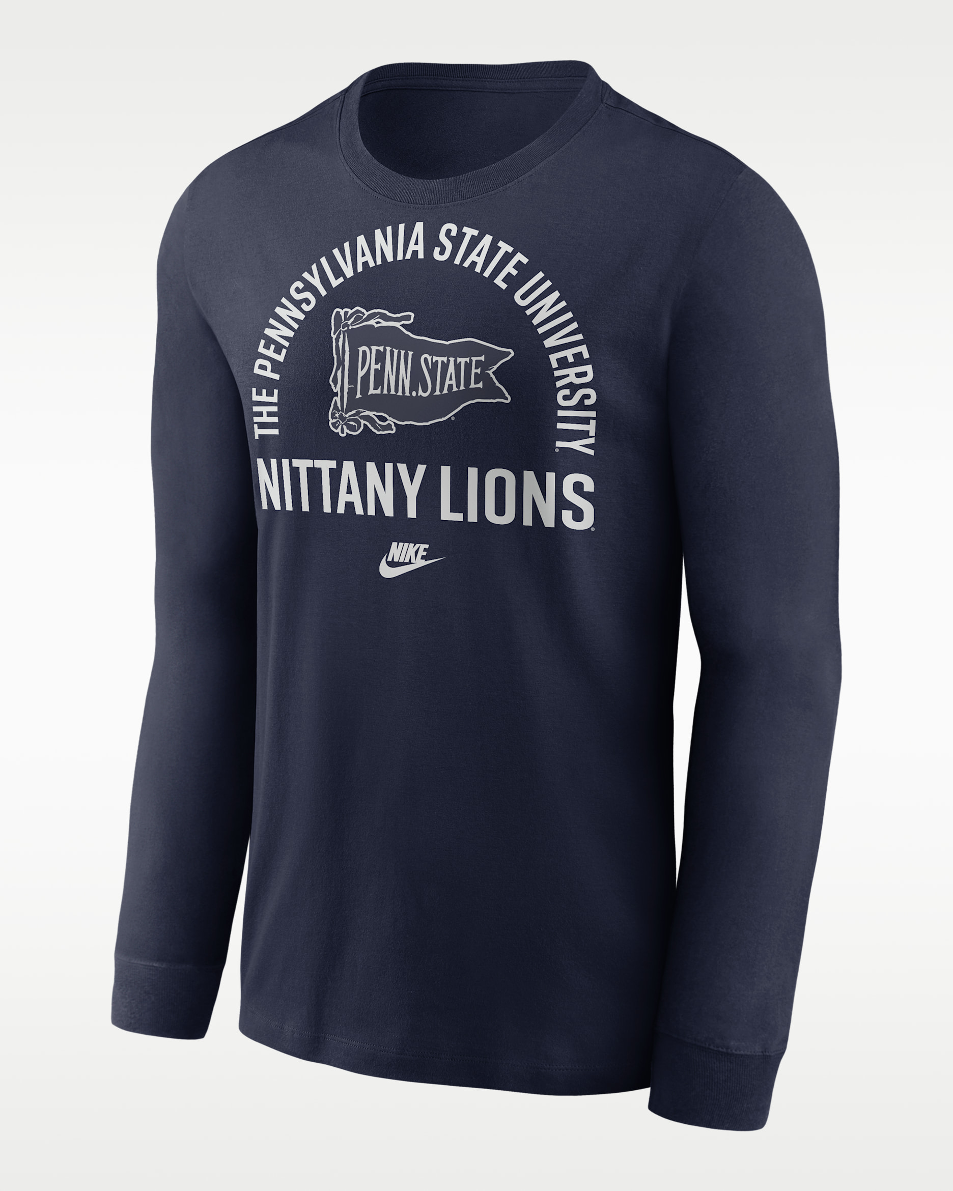 Playera de manga larga universitaria Nike para hombre Penn State Legacy ...