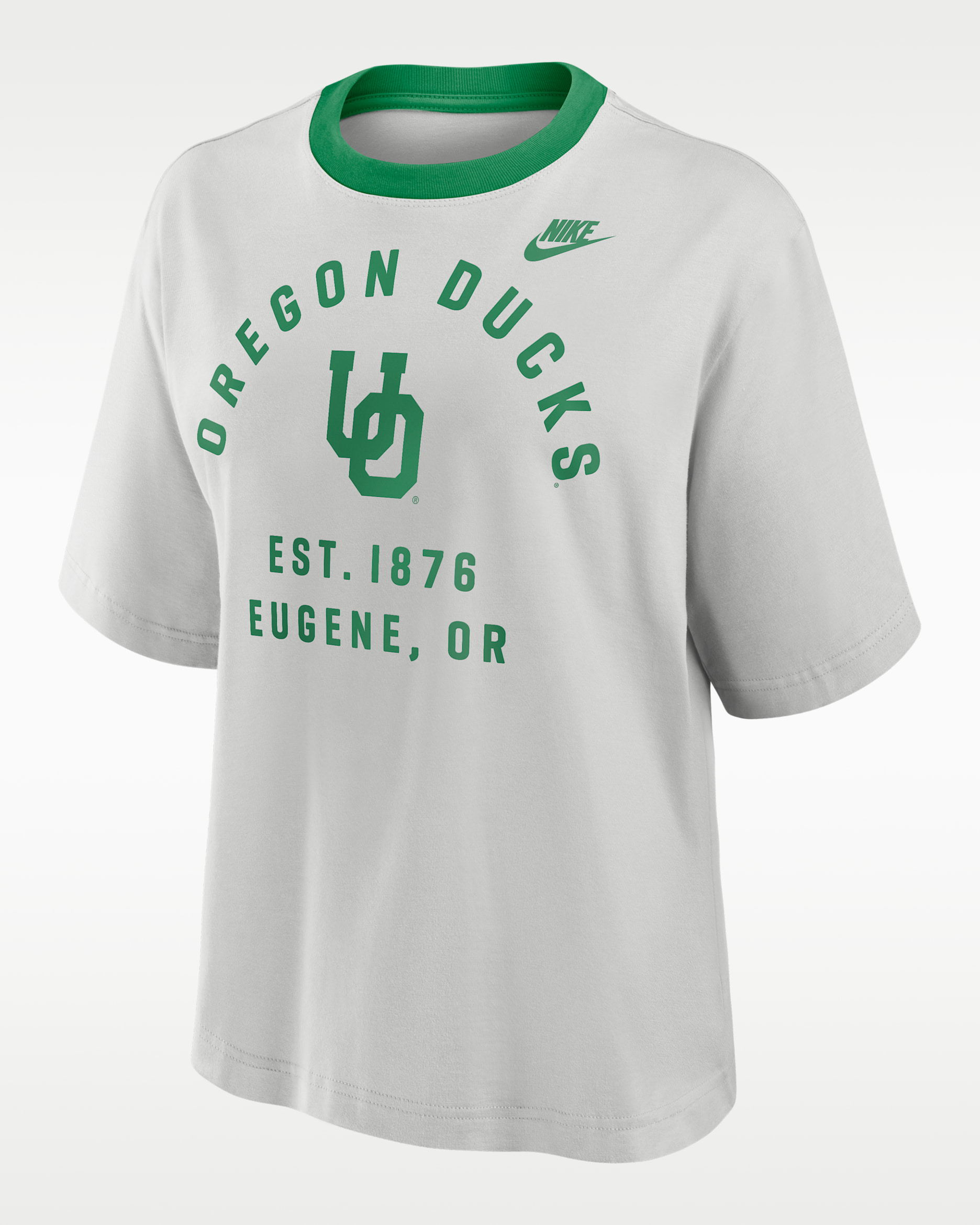 Oregon Legacy Arch Script Boxy Women's Nike College T-Shirt. Nike.com