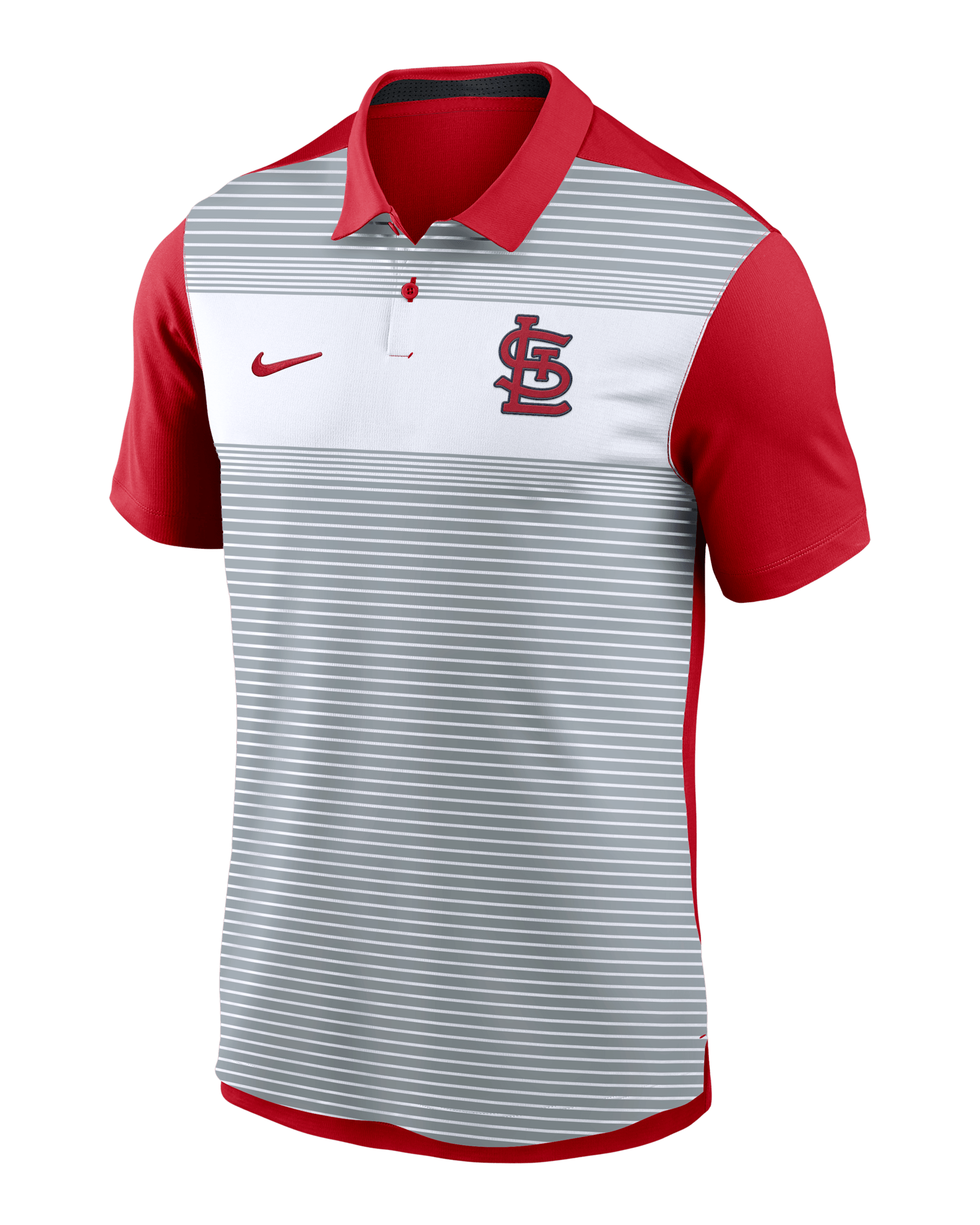 St. Louis Cardinals Striped Vapor Polo Men's Nike Dri-FIT MLB Polo ...