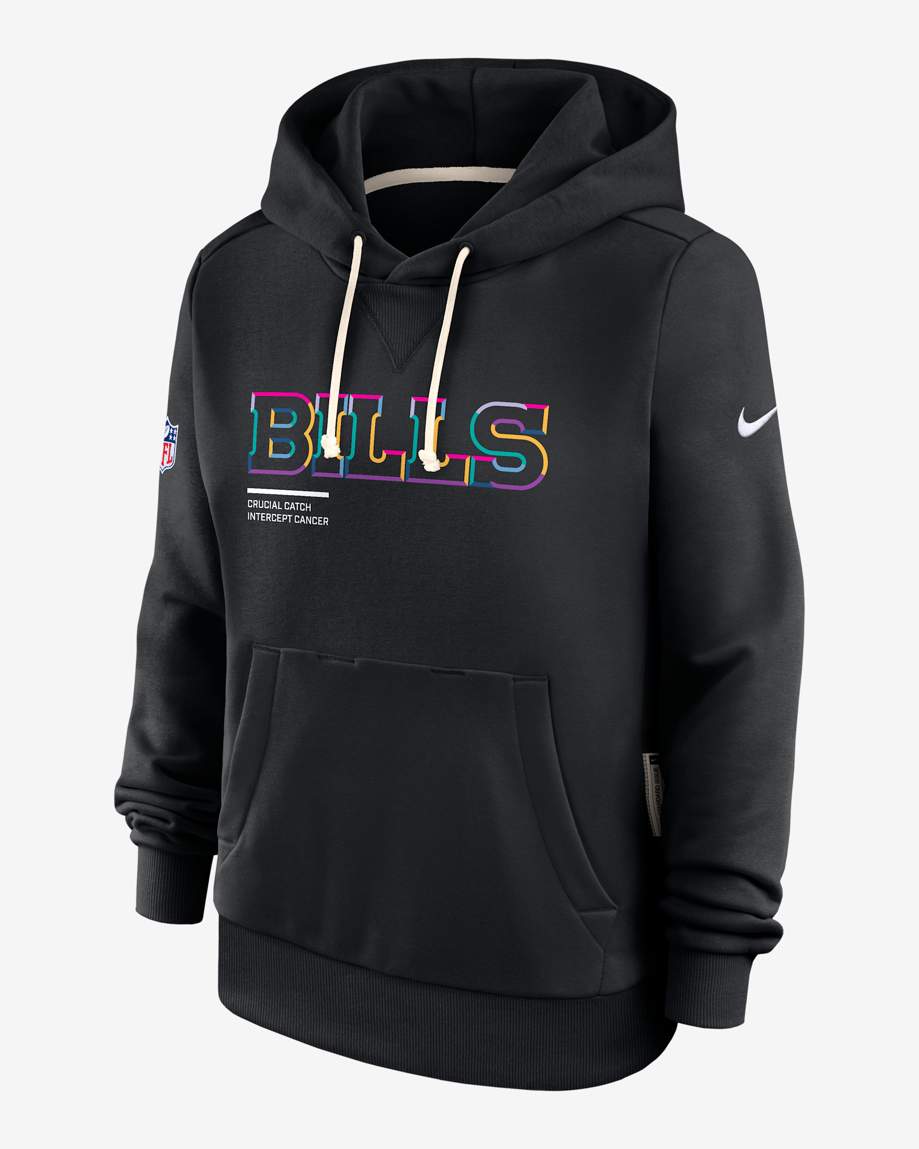 Sudadera con gorro sin cierre Nike Dri-FIT de la NFL para mujer Buffalo Bills Crucial Catch ...