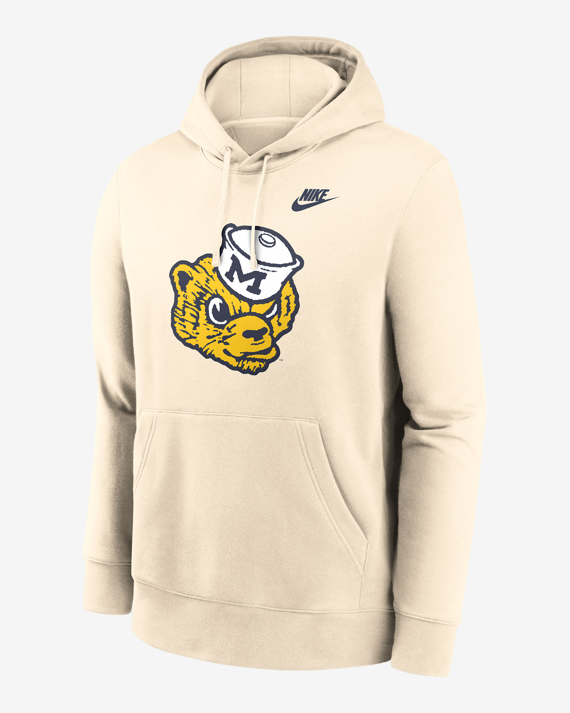 Michigan Wolverines Natural Vault Logo Men's Nike College Pullover ...