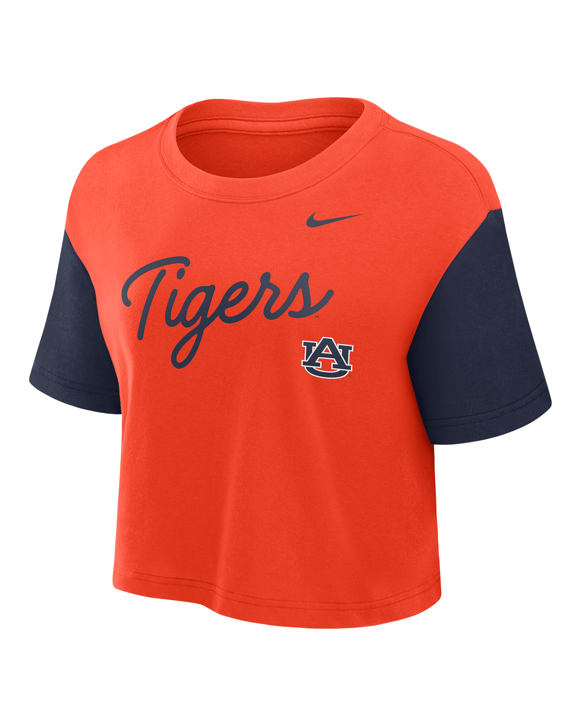 Auburn Script Women's Nike Dri-FIT College Cropped T-Shirt. Nike.com