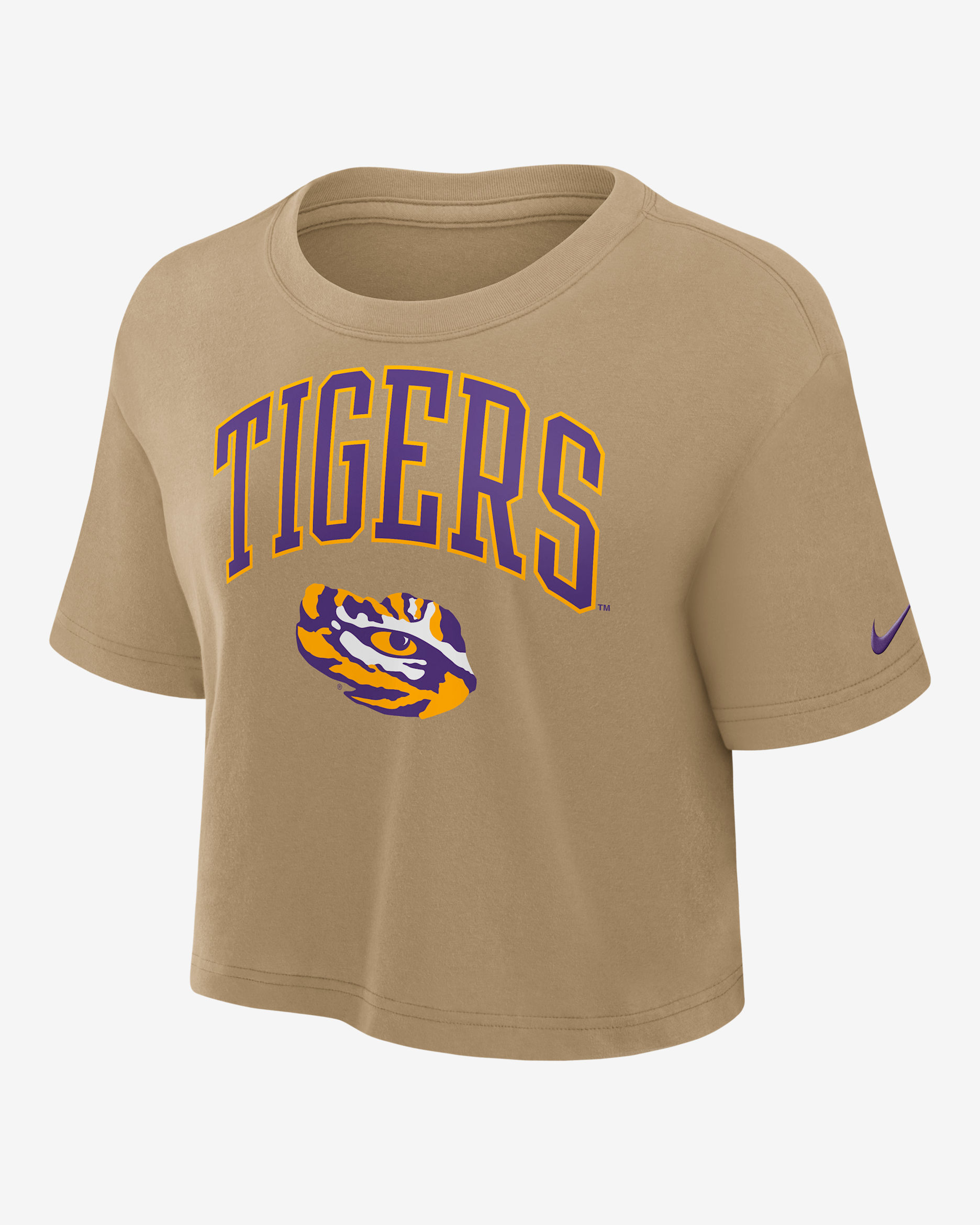 LSU Athletic Prep Arch Women's Nike Dri-FIT College Cropped T-Shirt ...