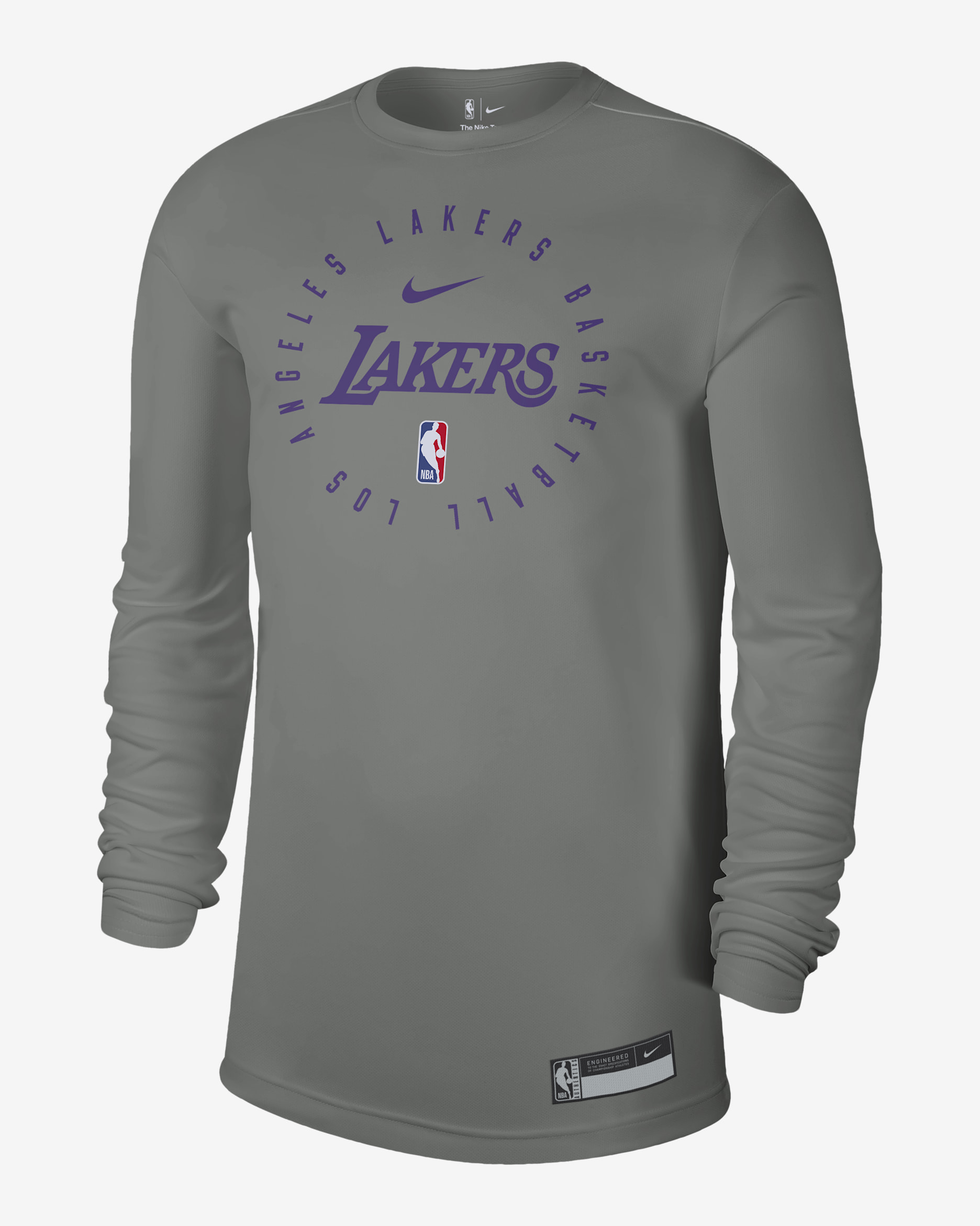 Los Angeles Lakers Men's Nike Dri-FIT NBA Long-Sleeve T-Shirt. Nike.com