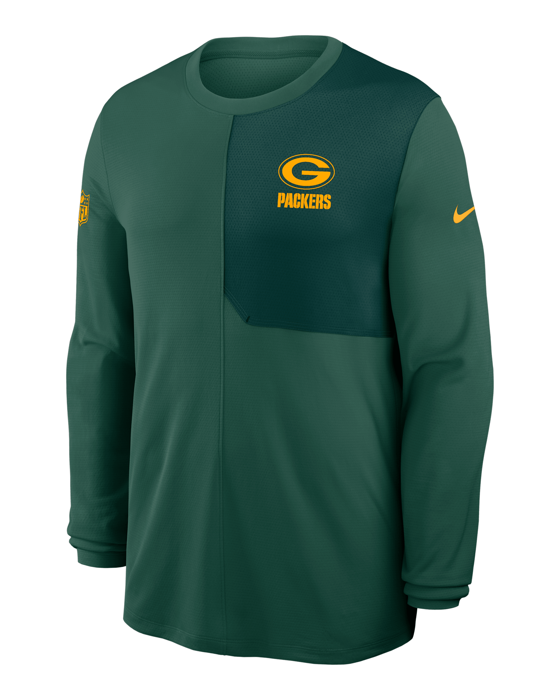 Green Bay Packers Sideline Coach Men's Nike Dri-FIT NFL Long-Sleeve Top. Nike.com