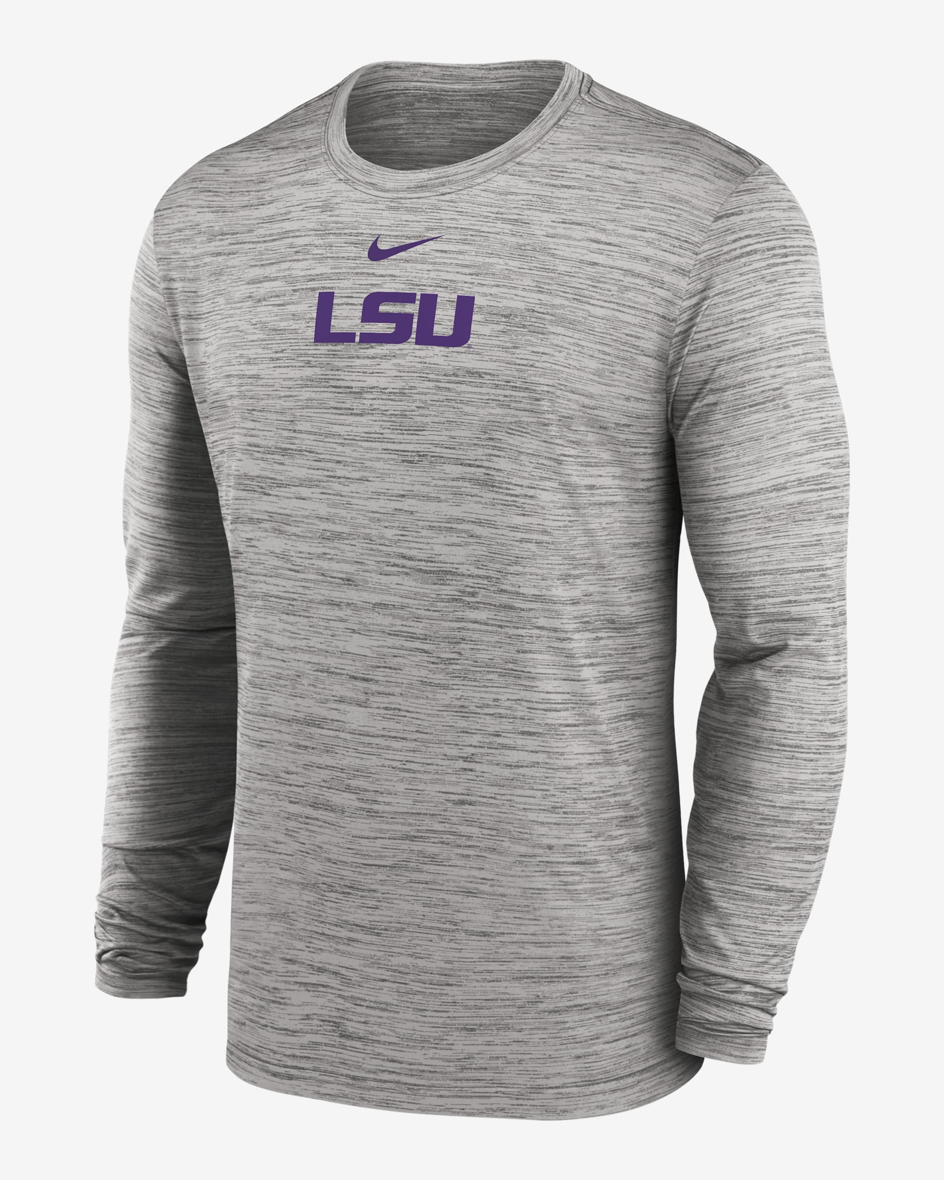 Playera de manga larga universitaria Nike Dri-FIT para hombre LSU ...
