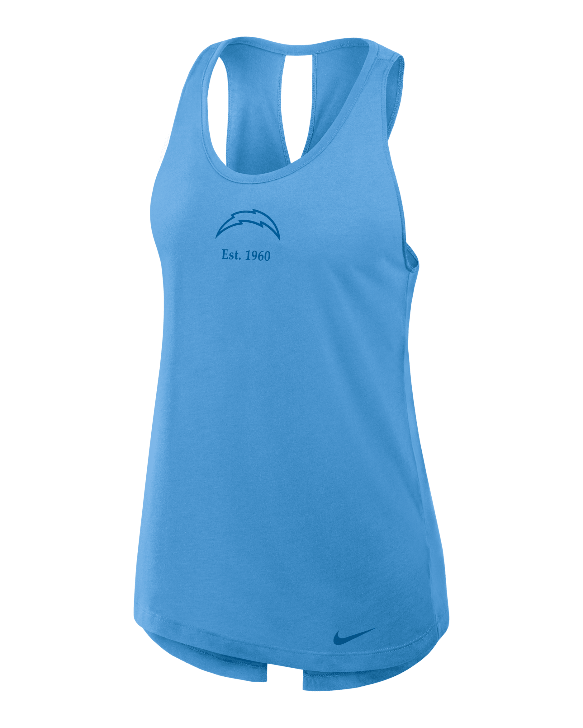 Los Angeles Chargers Established Women's Nike Dri-FIT NFL Tank Top ...