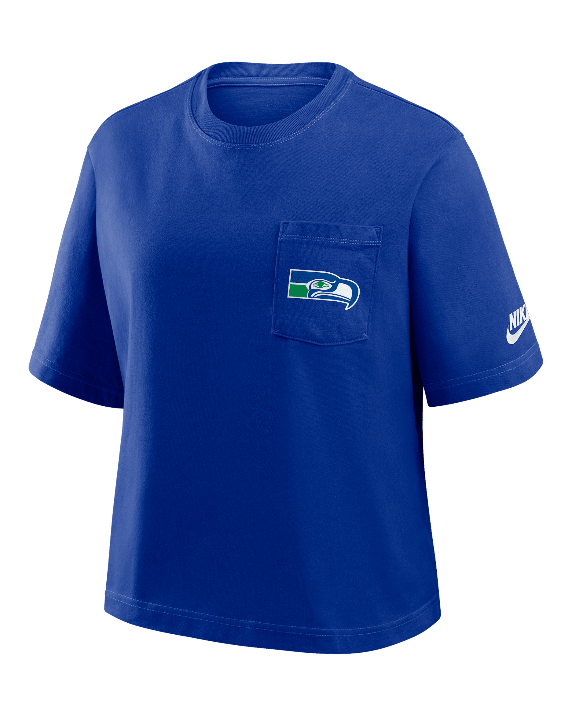 Playera Nike de la NFL para mujer Seattle Seahawks Rewind Pocket Boxy ...