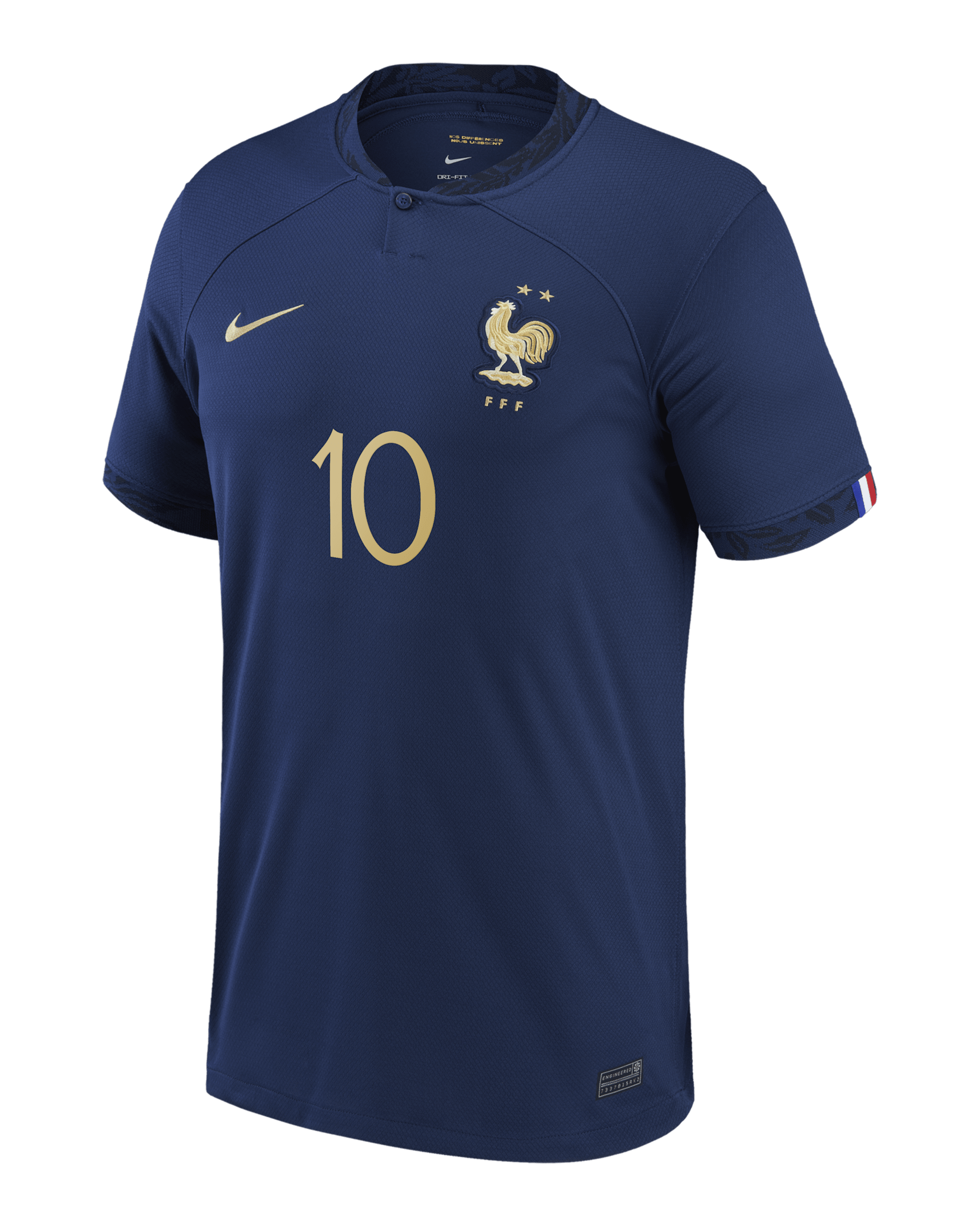 France National Team 2022/23 Stadium Home (Kylian Mbappe) Men's Nike Dri-FIT Soccer Jersey. Nike.com