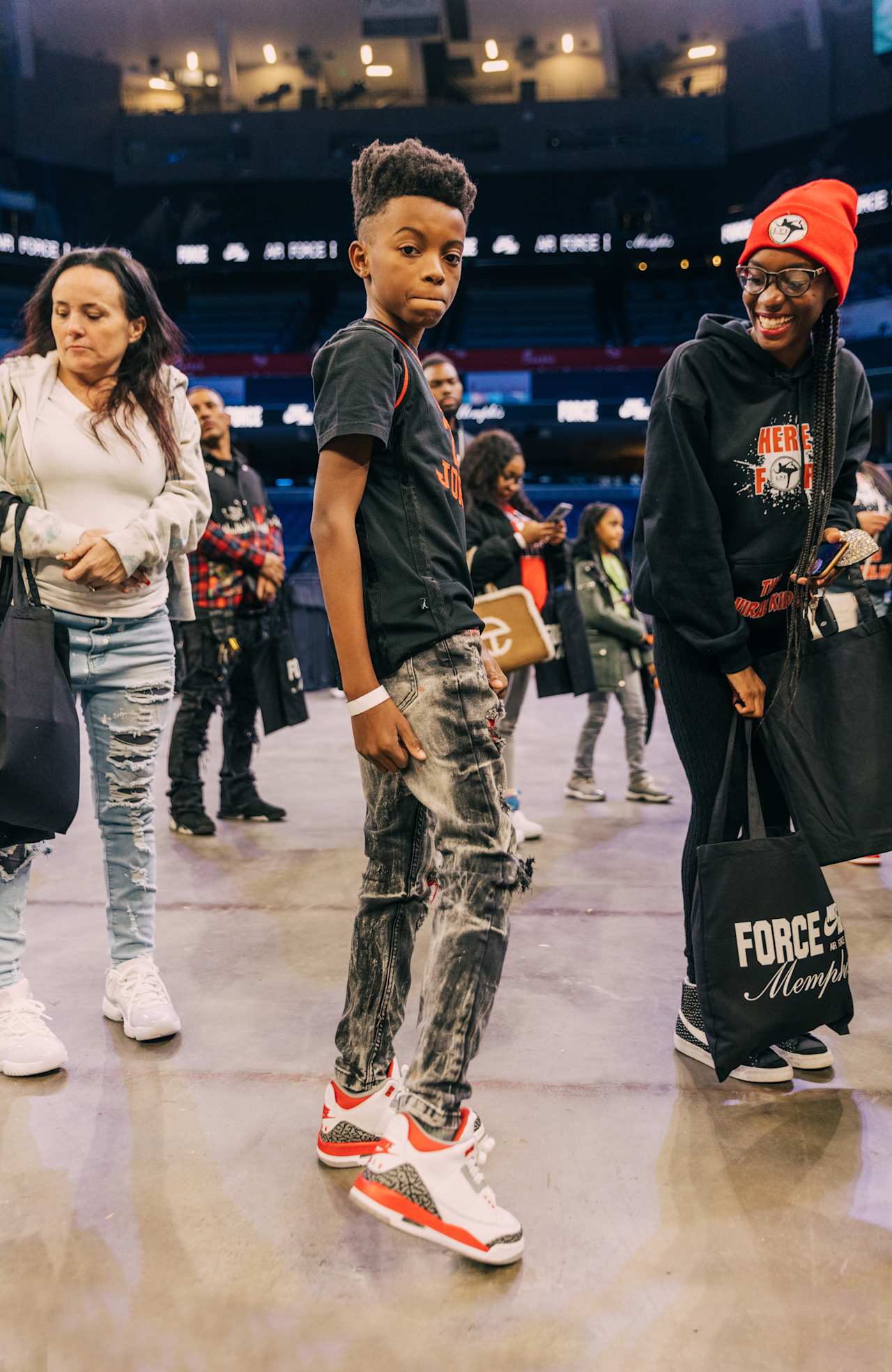 Street SNKRS: Memphis x AF1 40th Anniversary Kid's Celebration. Nike SNKRS