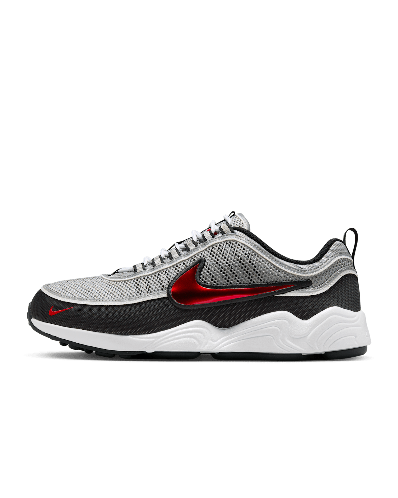 Air Zoom Spiridon 'Metallic Silver and Sport Red' (HF9117-001) 發售日期 . Nike SNKRS
